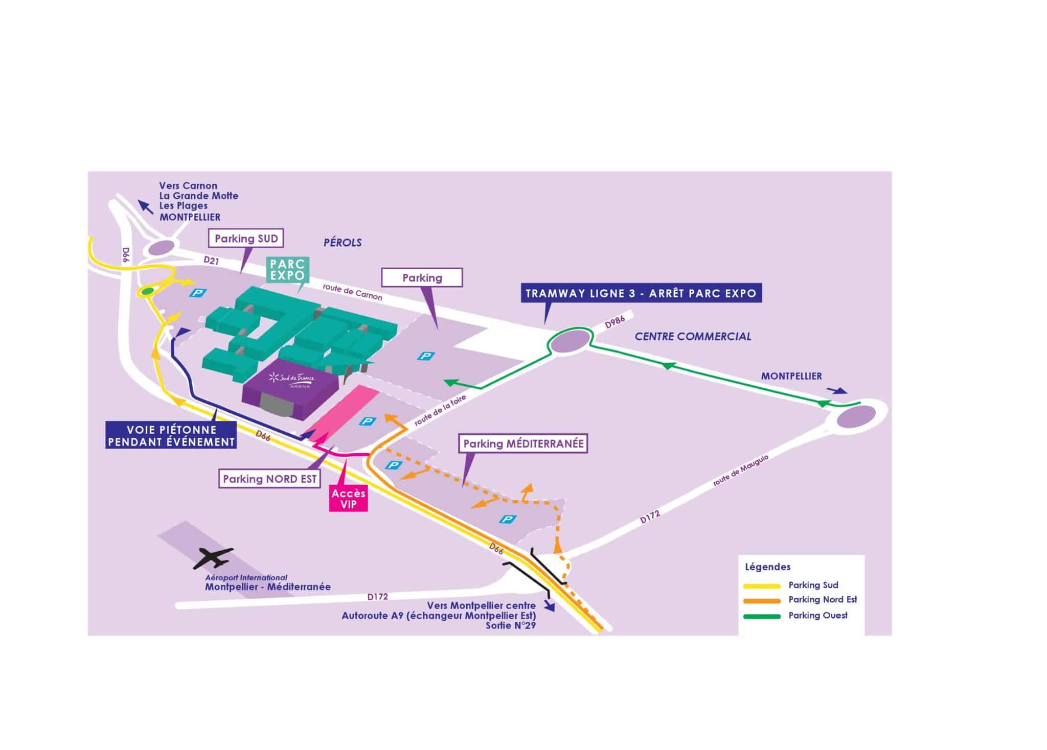 Parkings - Sud de France Arena